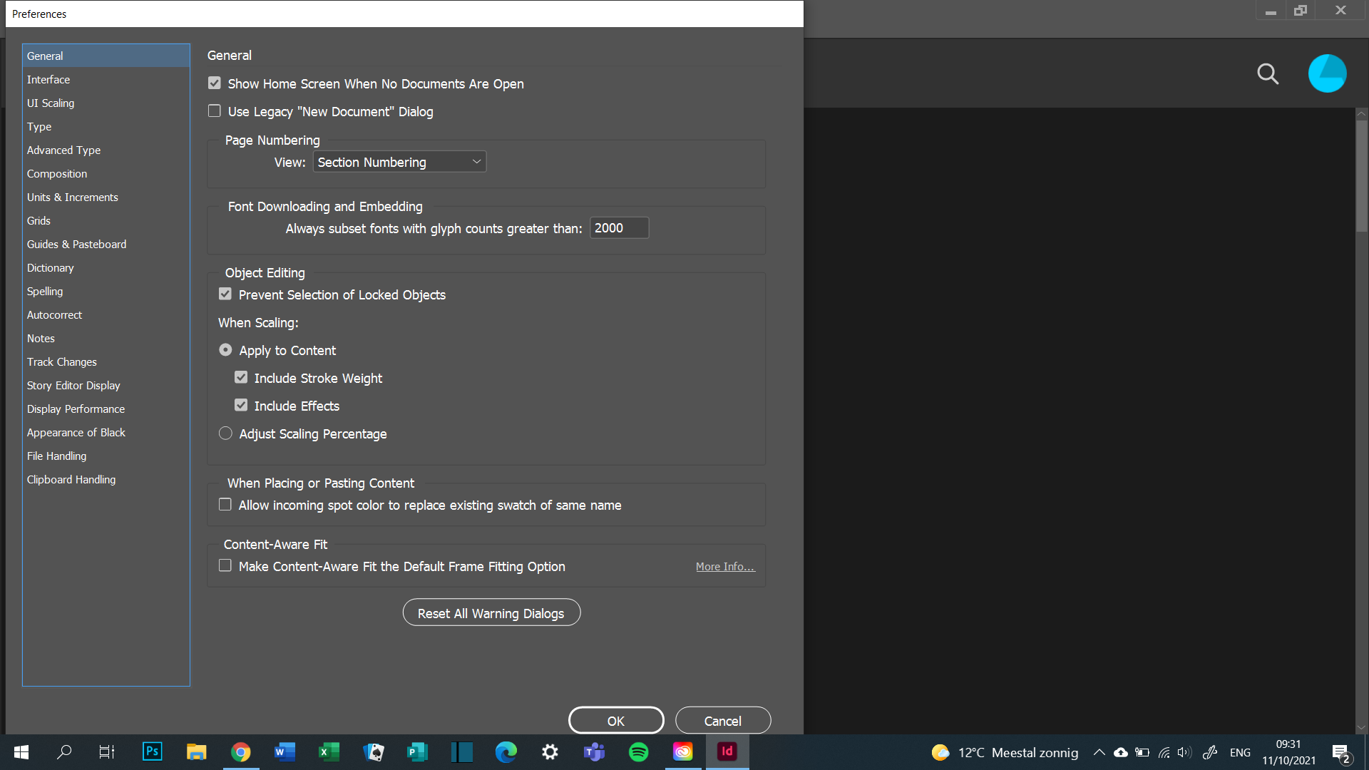 Solved: No text in InDesign start up page or New Document ... - Adobe ...