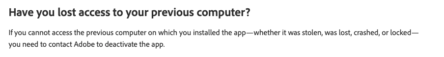 Transfer Adobe XI to new computer, but old compute... - Adobe Product ...