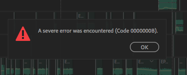 "A Severe Error Was Encountered (Code 0000000B)" i... - Adobe Community ...