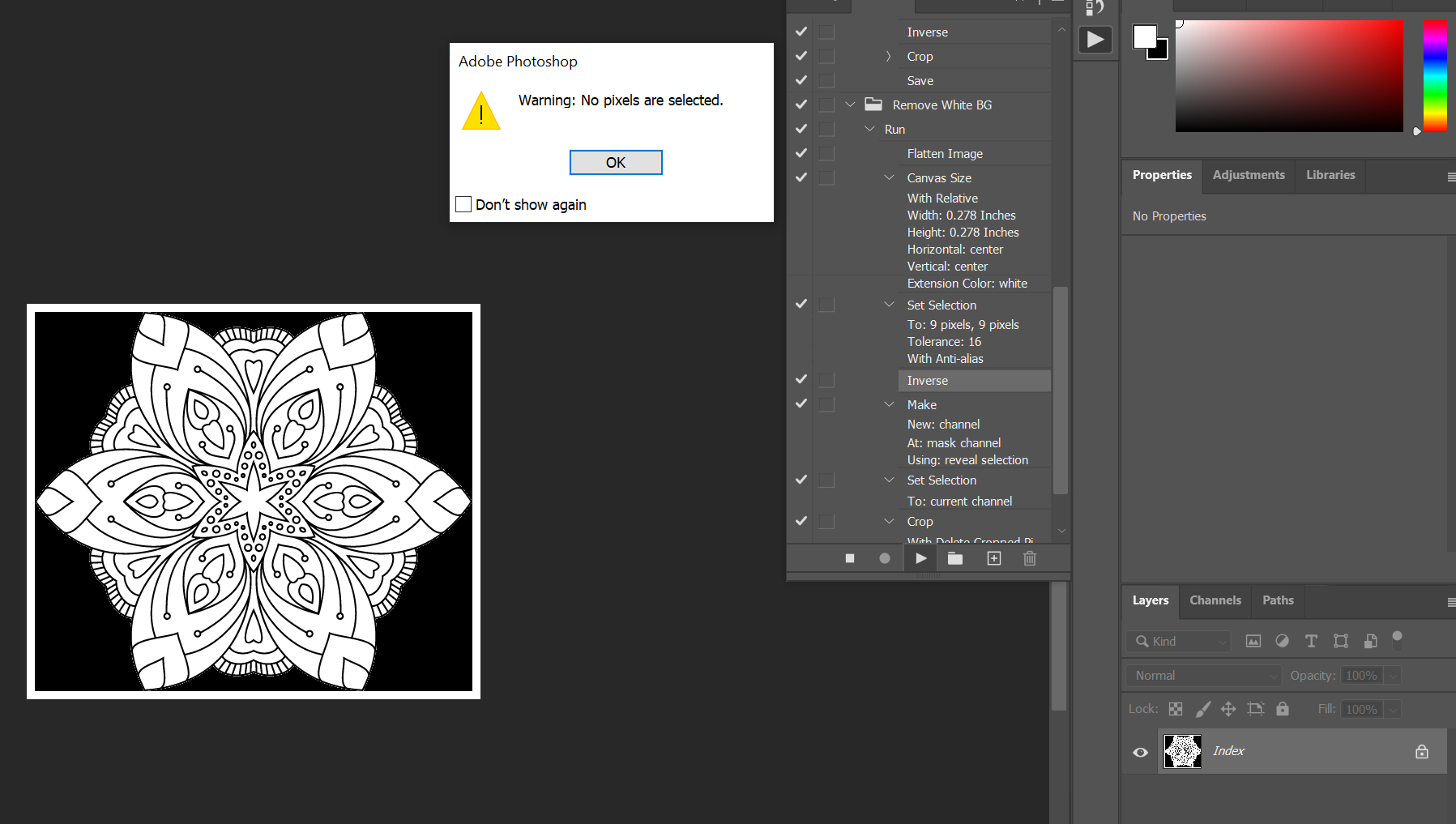 Remove ALL white that is JUST in the BG of an BW P... - Adobe Product ...