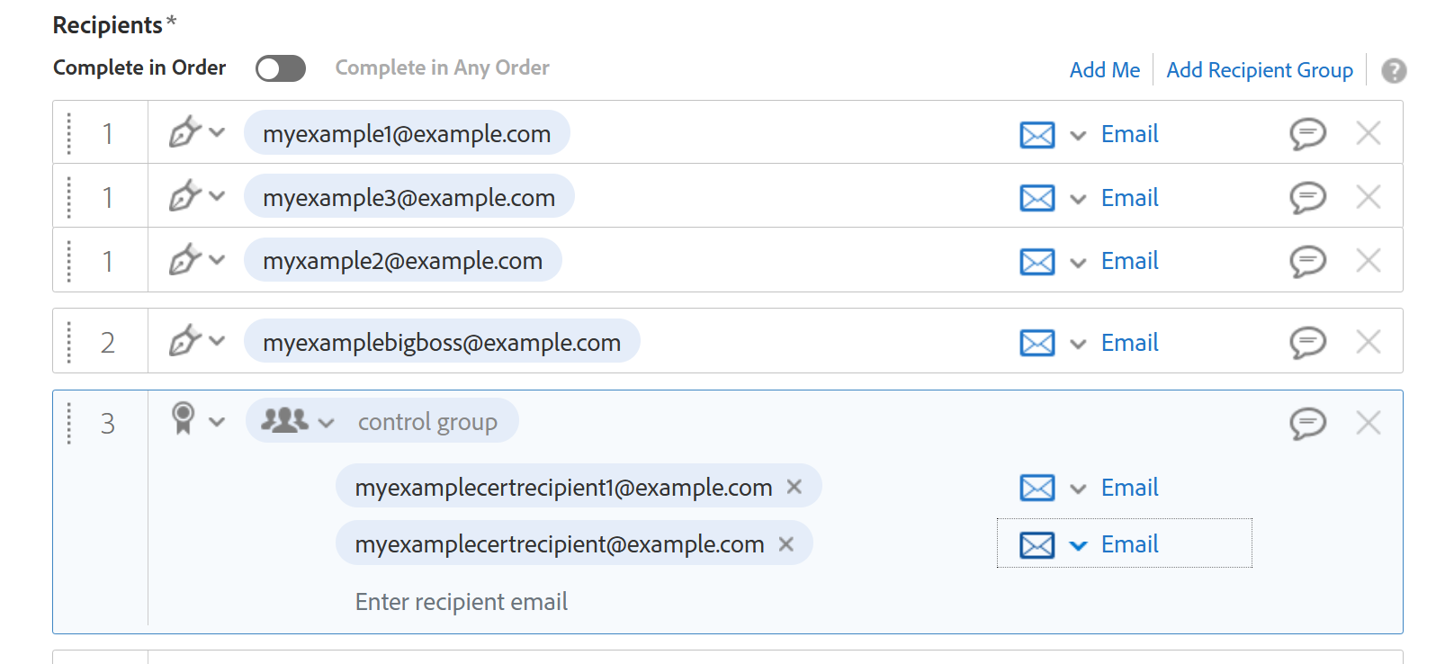 Behavior of requesting sign to group - Adobe Product Community - 11909323