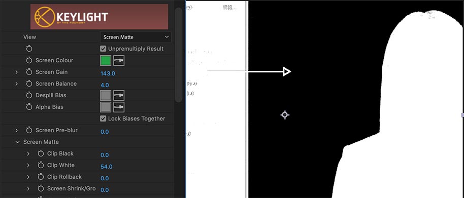 Keylightを使うと緑のところ以外も透明になってしまう。 - Adobe Product Community - 10779075