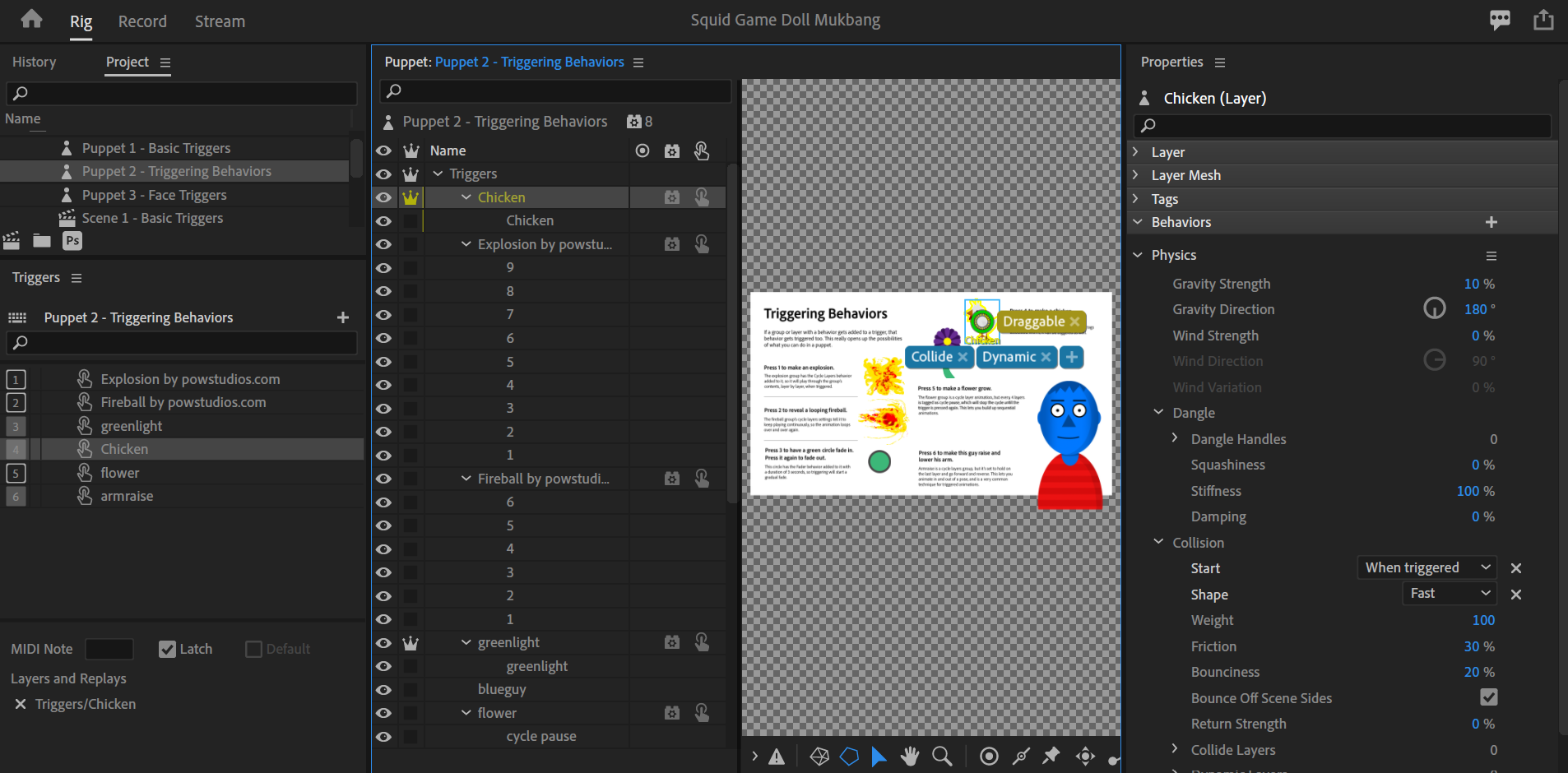 Adding Triggers: Physics - Adobe Community - 12468230