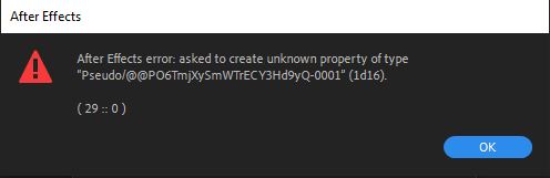 Pseudo unknown property of type - Adobe Support Community - 10761448