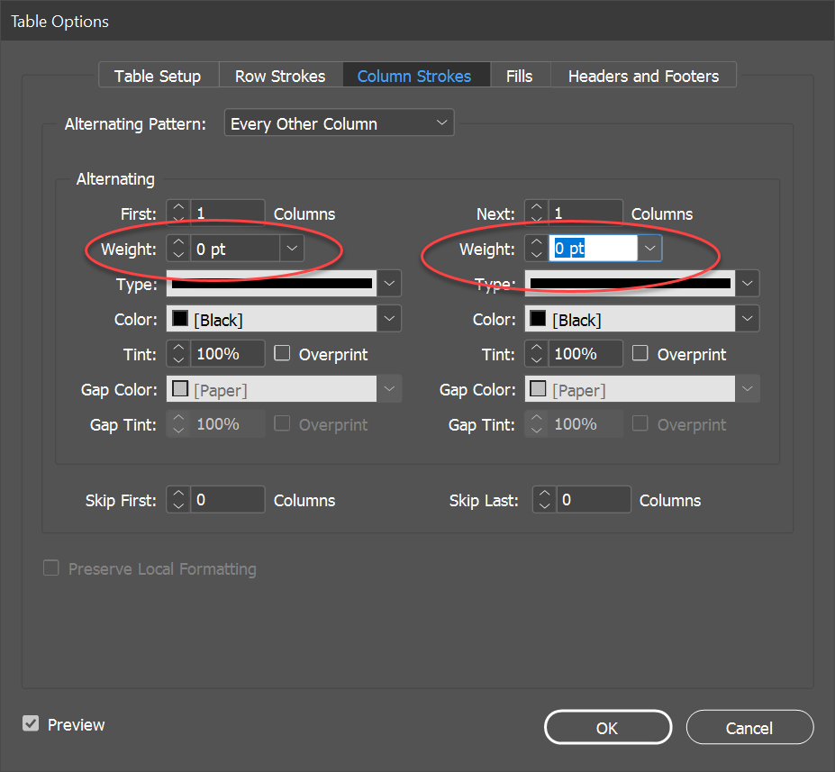 Solved: applying a stroke to table rows but not to the col... - Adobe ...
