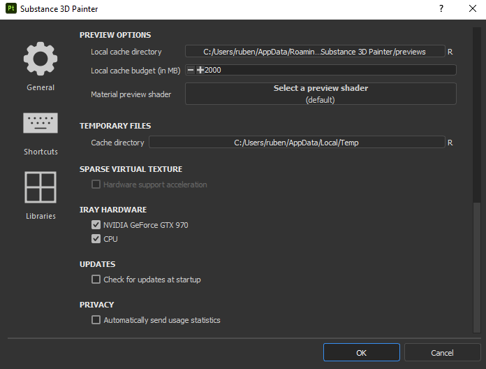 Sparse Virtual Textures option greyed out - Adobe Product Community ...