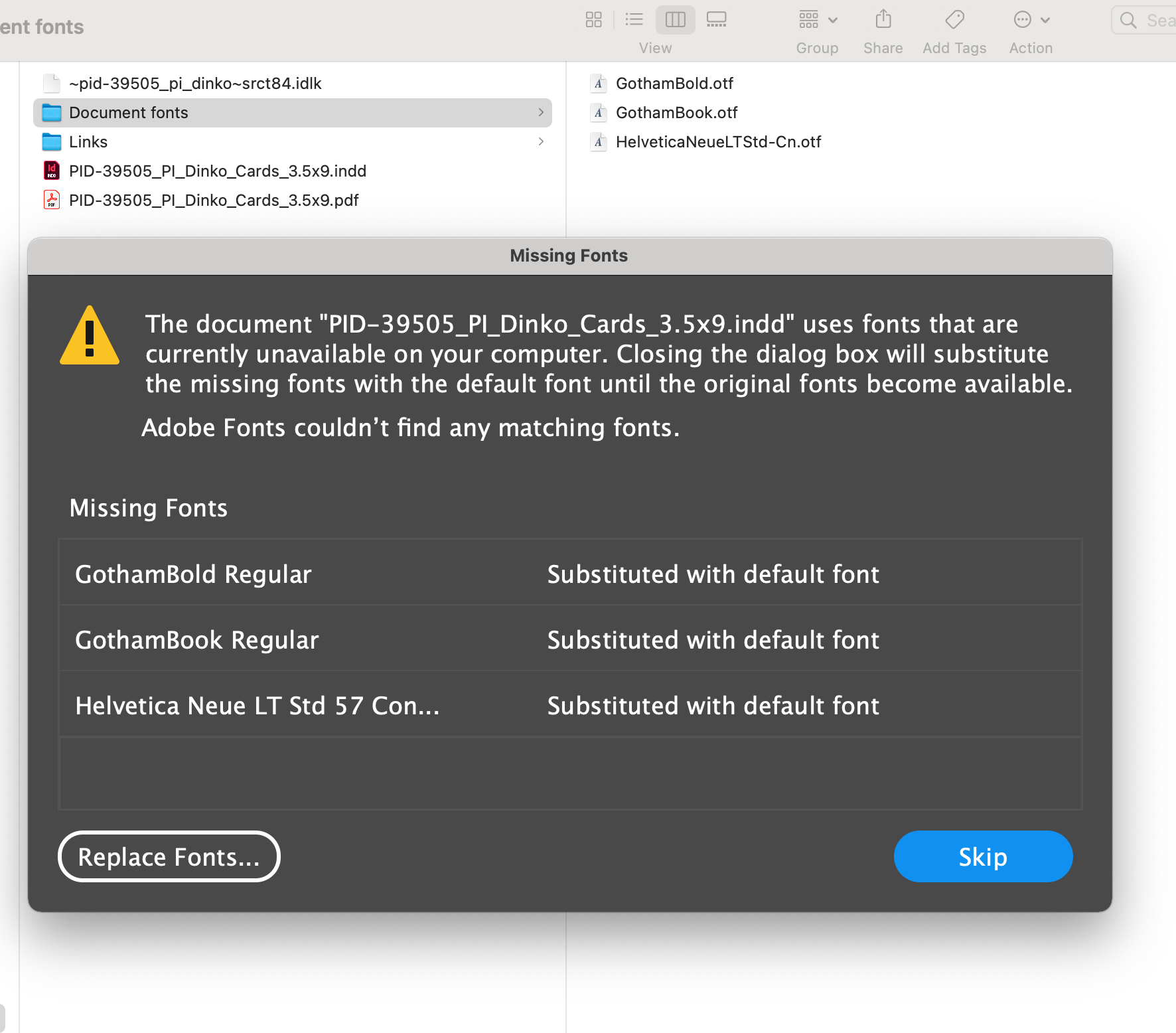 Solved: Indesign does not recognize the document fonts fol... - Adobe ...