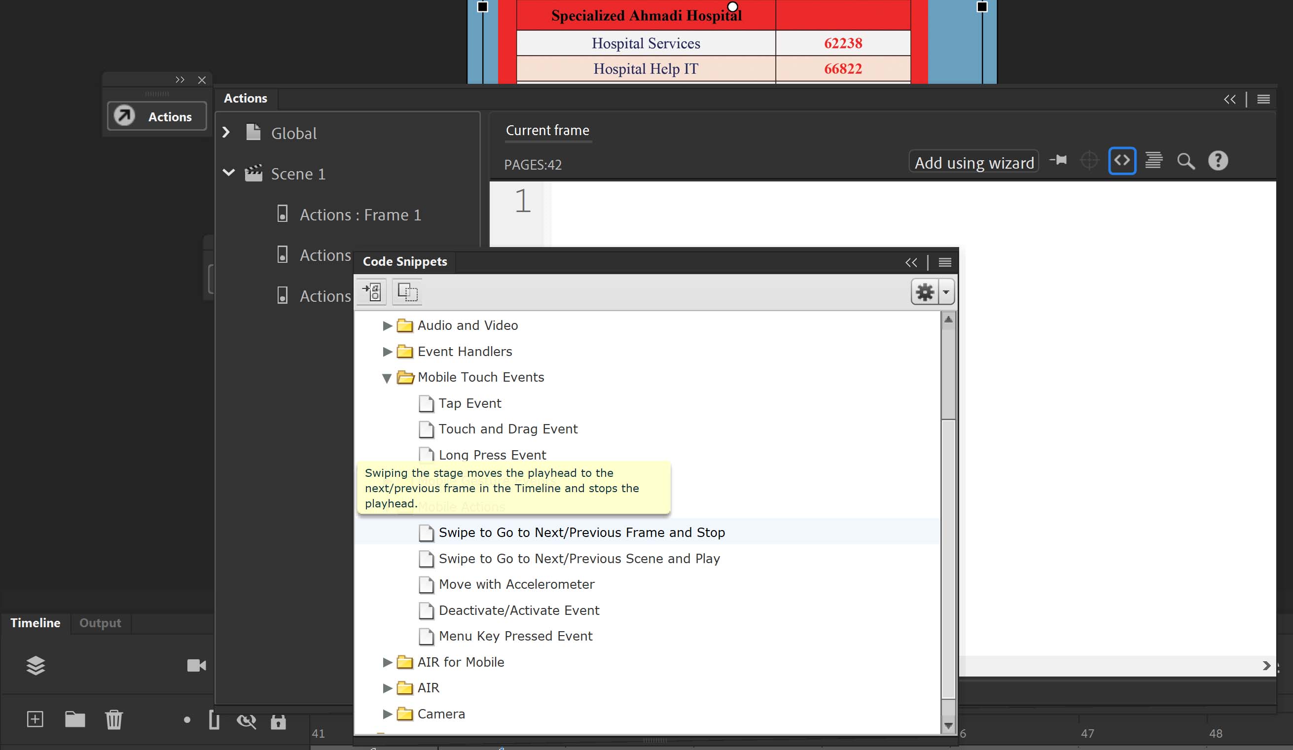 how to use swipe to next frame - Adobe Product Community - 12489895