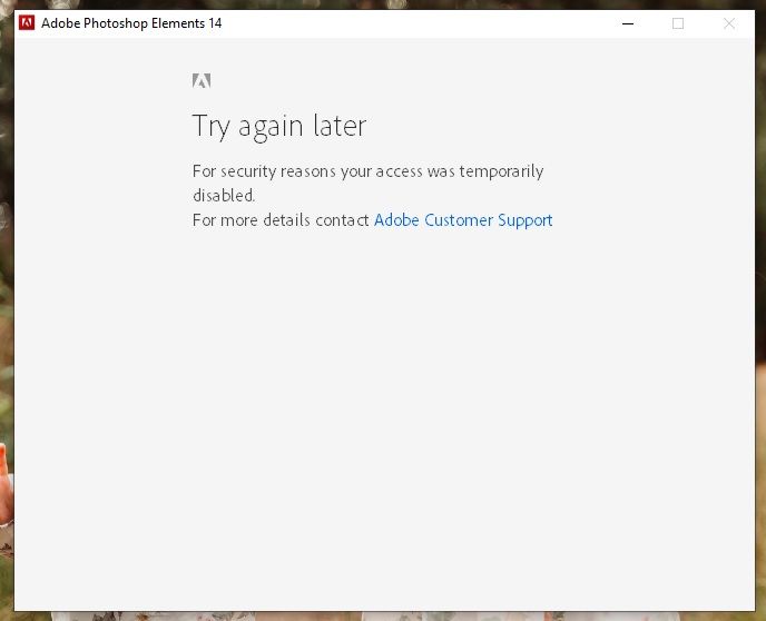 Acess to Install Elements 14 disabled? - Adobe Community - 12490701