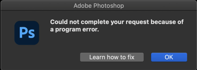When I try to edit text in Photoshop System Error ... - Adobe Community ...