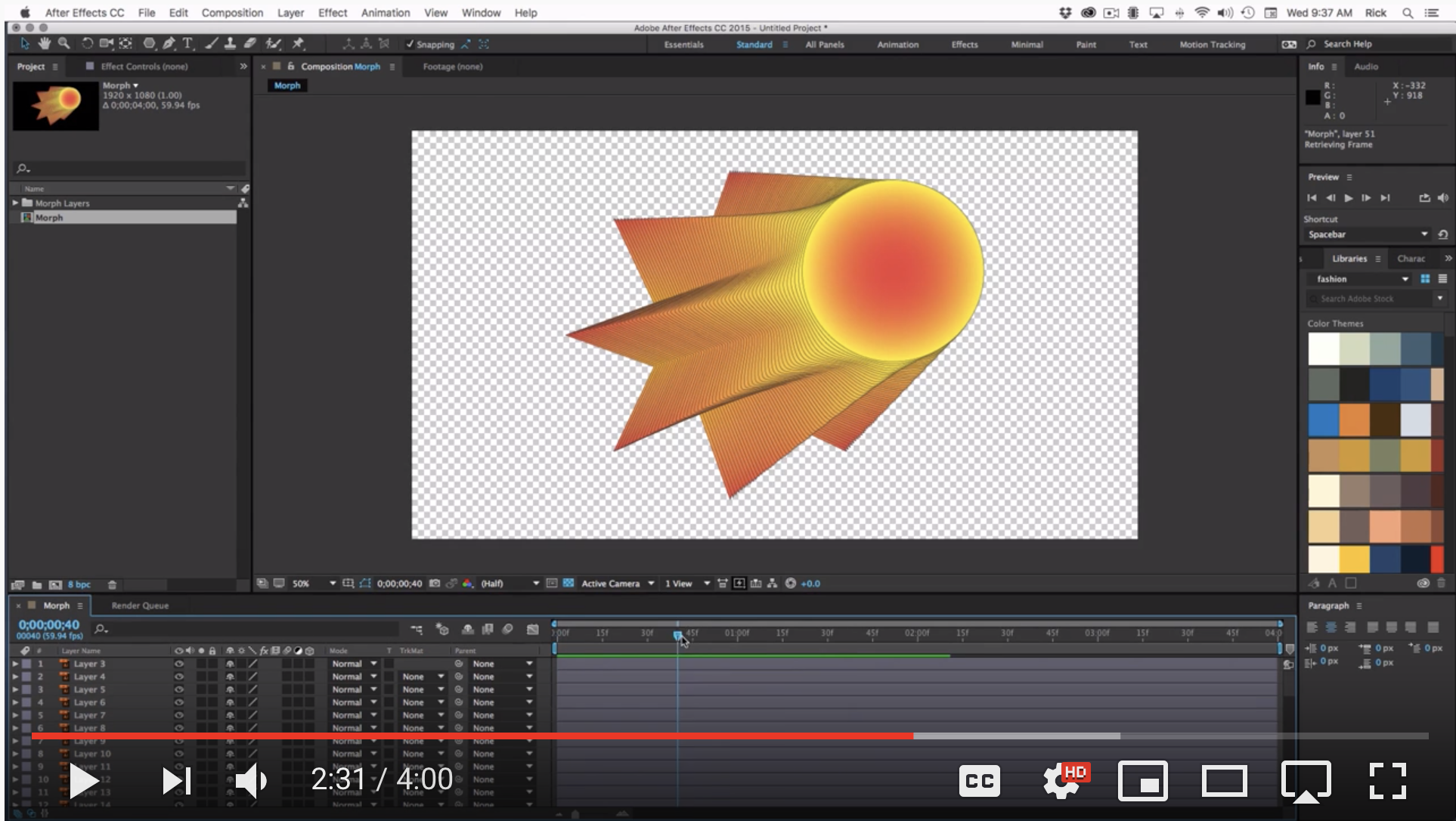 Morph shape with changing position - Adobe Community - 10782252