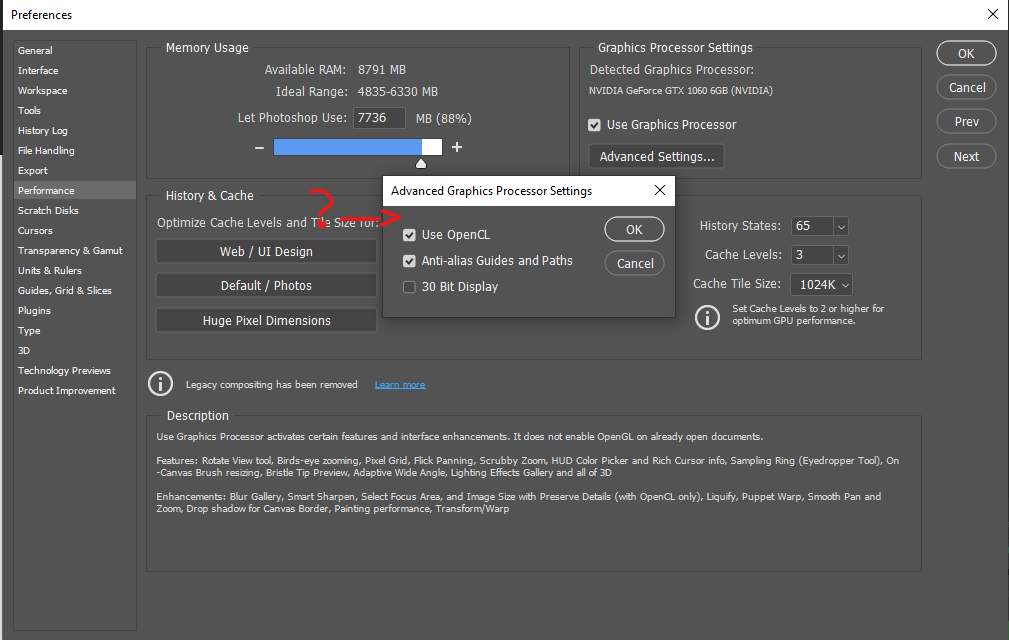 Photoshop 23.0.1 GPU Drawing Mode options not show... - Adobe Product ...