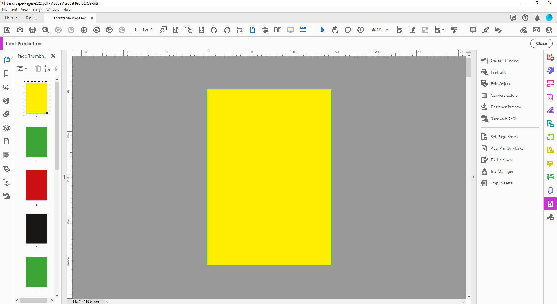 Splitting a landscape spread into 2 portrait page... - Adobe Product ...