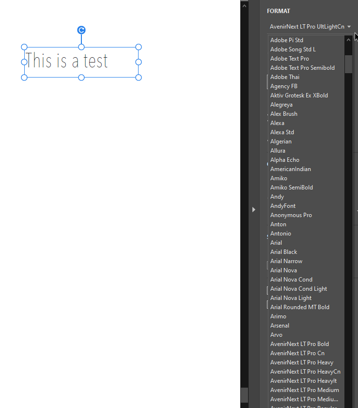 Accessing full font family - Adobe Product Community - 12554350