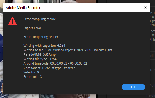 Issue with exporting video in Adobe Premiere Pro 2... - Adobe Product ...