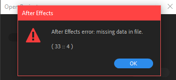 Error Missing Data in File (Just updated to 2022 A... - Adobe Community ...