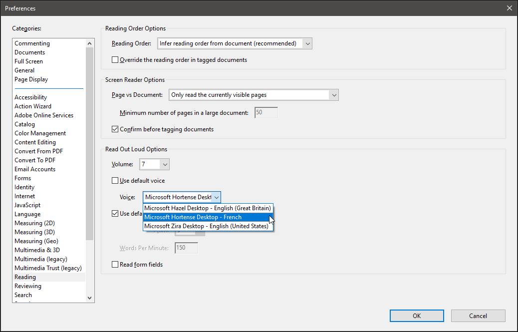 Read aloud function - Adobe Product Community - 12562215