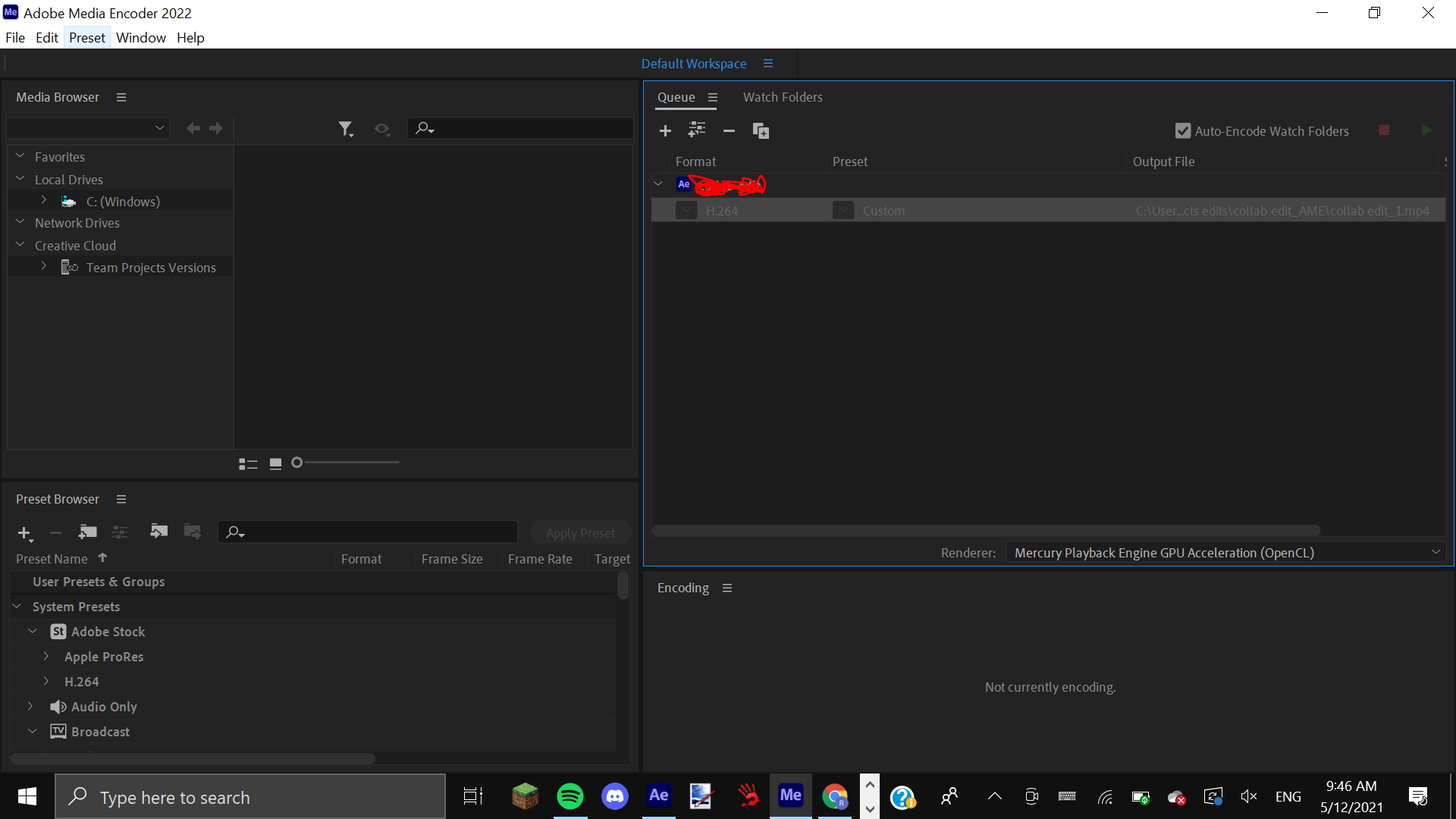 Media Encoder stops rendering half-way and all set... - Adobe Product ...