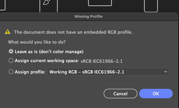 Illustrator colour management RGB profiles - Adobe Community - 12581726