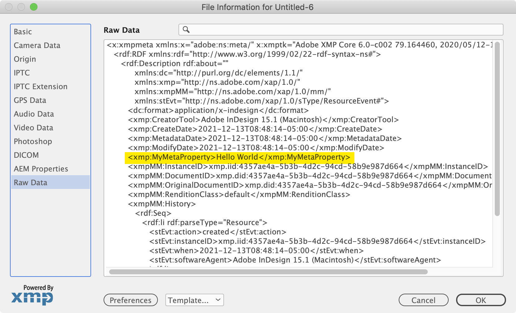 Create new XMP metadata field - Adobe Community - 12590008