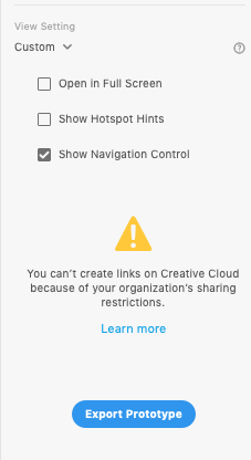Exported Prototype displays blank screen - Adobe Community - 10719936