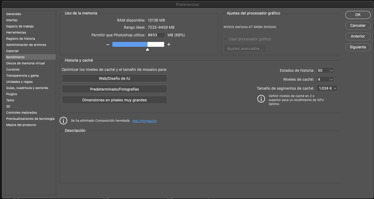 NVIDIA 640M 512MB - Adobe Product Community - 12595711