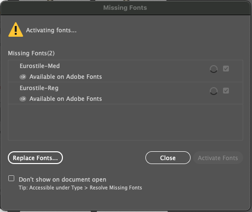 Issues with font activation - Adobe Community - 12607432