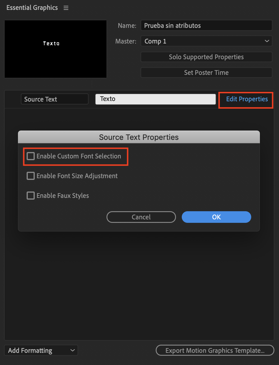 AE's Essential Graphics Panel's names and fonts ar... - Adobe Product ...