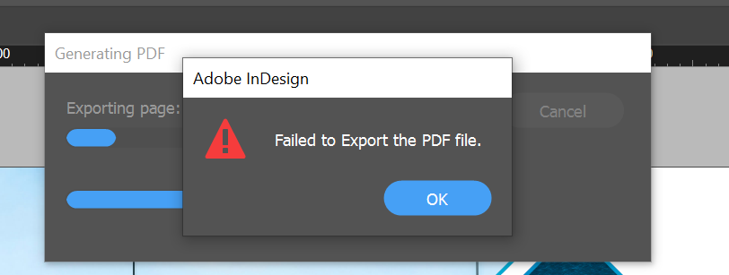 Solved: Error in Exporting PDF in larger Documnet In InDes... - Adobe ...
