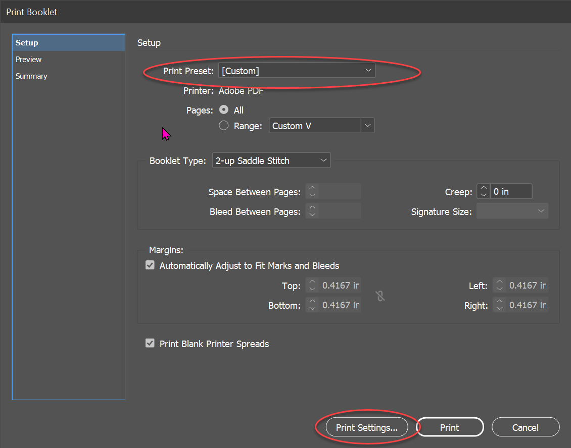 Indesign Adobe PDF printer preferences - Adobe Community - 12611756