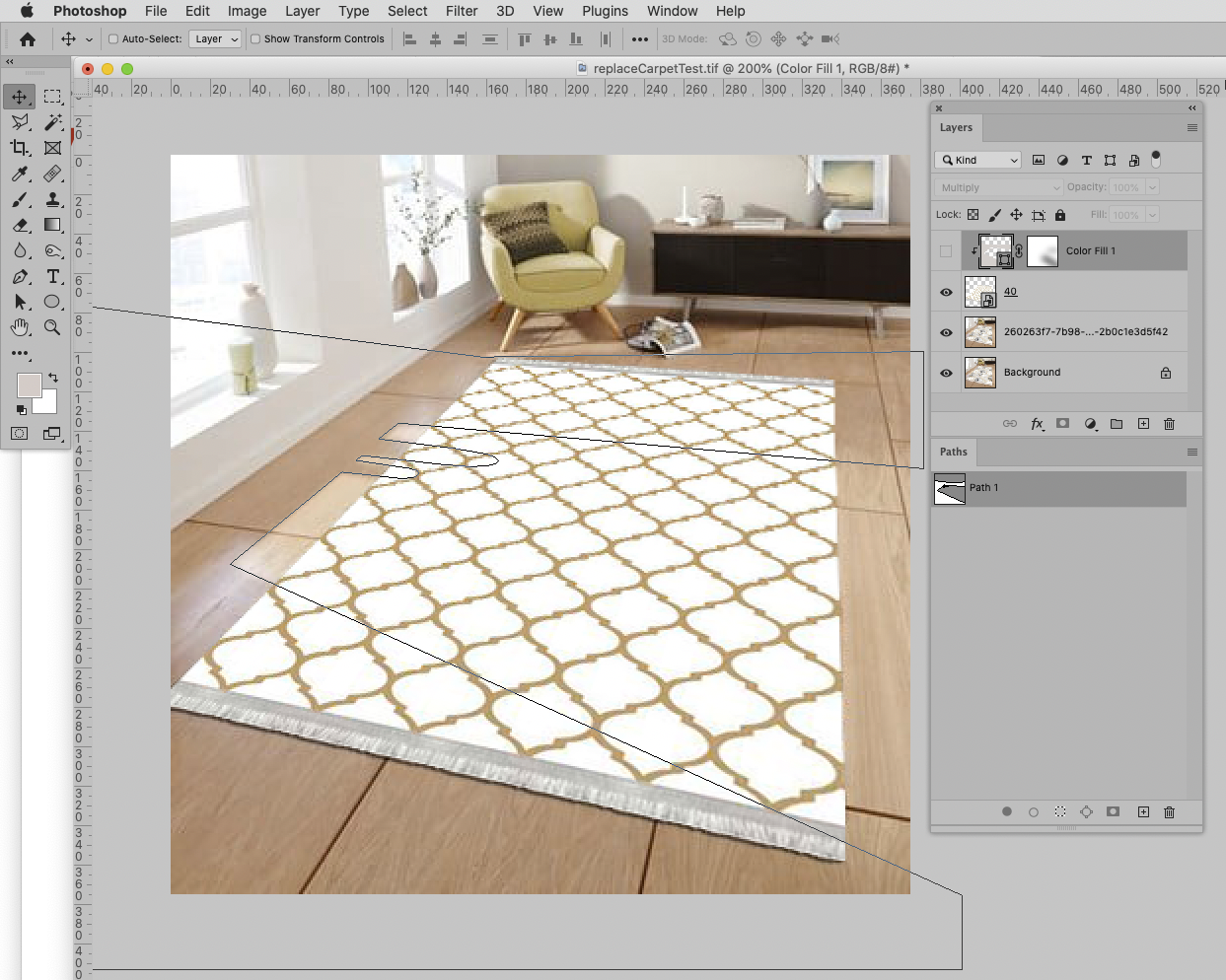 Solved: What should I do to replace the carpet pattern wit... - Adobe ...