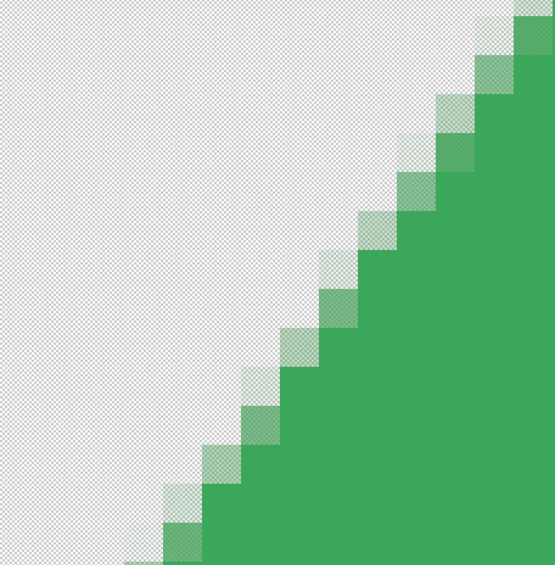 Jagged diagonal lines in triangle shape - Adobe Community - 10795536