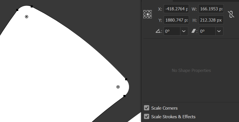 Messed up values on size and corners. Numbers don'... - Adobe Community ...