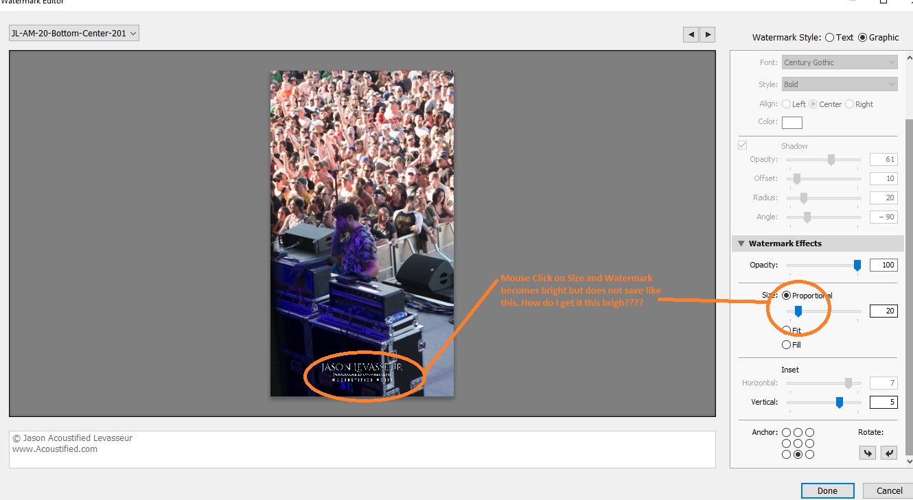 Watermark Opacity on Images dimm (Issues or Bug)?? - Adobe Product ...