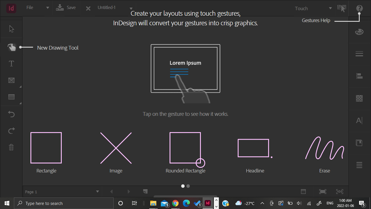 InDesign stuck on "Touch gestures" screen after op... - Adobe Product ...