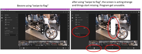 P: Swipe to flag not working correctly - Adobe Community - 12662830