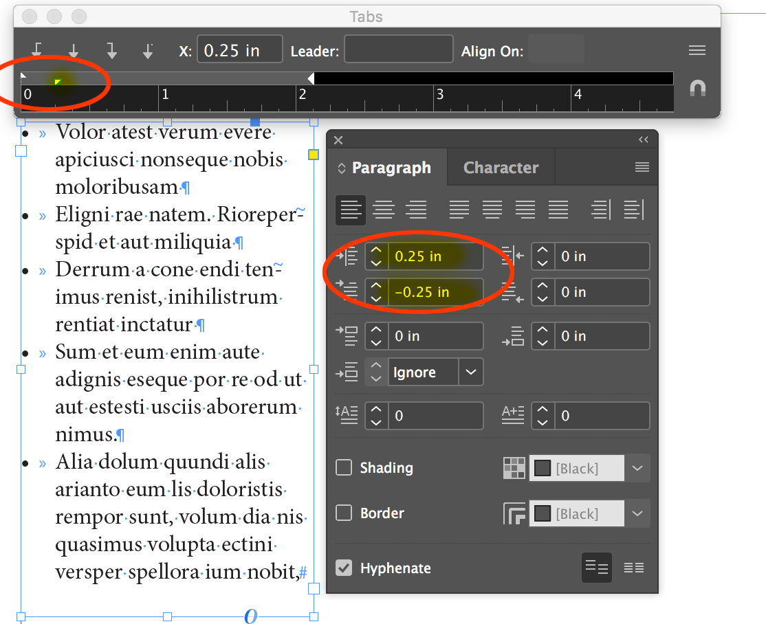 Bullet and copy alignment in Adobe Indesign - Adobe Community - 10797973