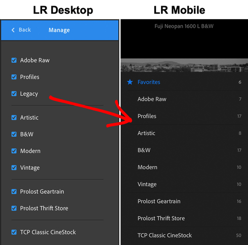 Lightroom iOS: Legacy profiles unavailable for sel... - Adobe Community ...