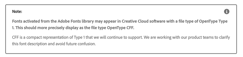 Solved: OpenType font marked as PostScript Type 1 font - Adobe Support ...