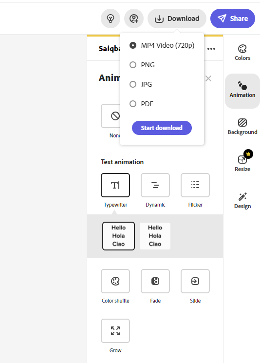 Solved: export the animations made on cc express - Adobe Product ...