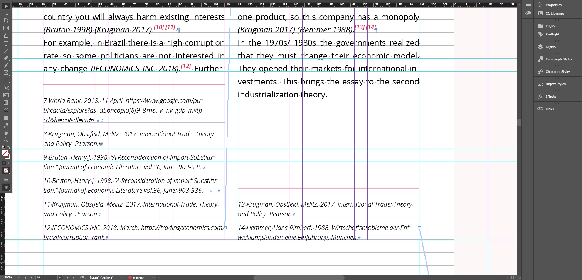 Solved: Error with the reference list and bottom footnotes... - Adobe ...