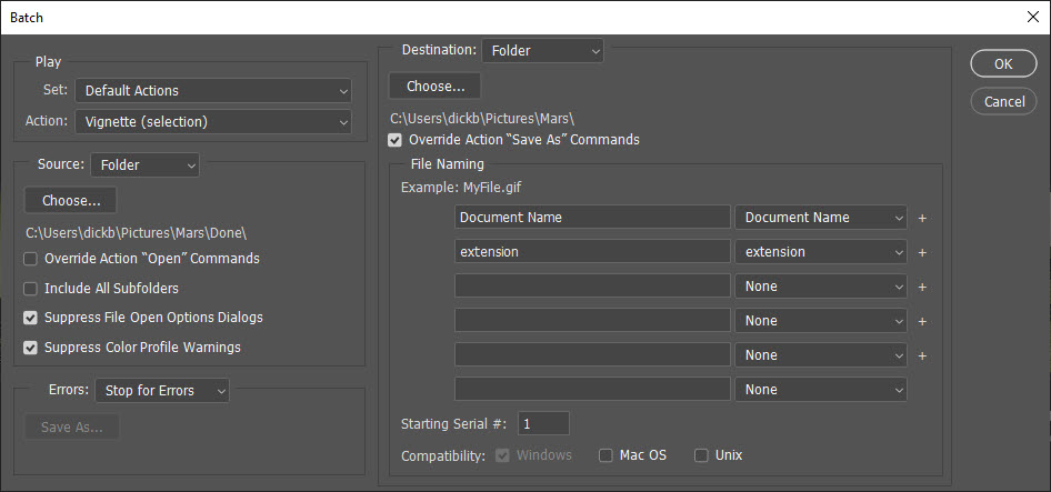 Batch convert color profile - Adobe Community - 12692340