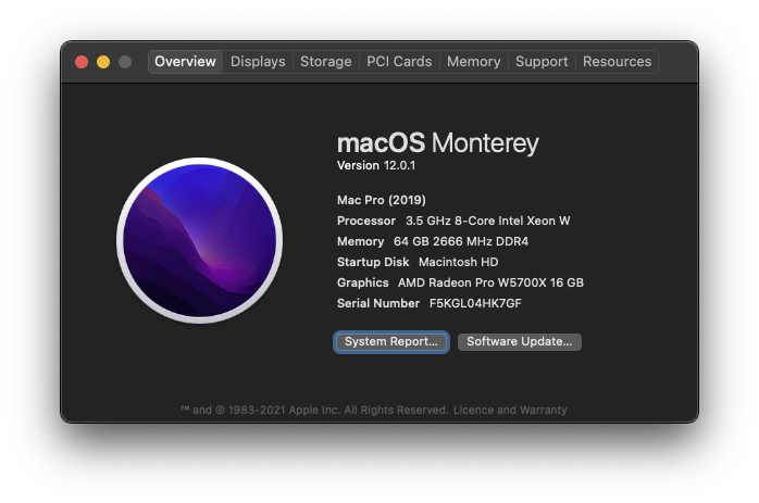 Mac Pro 2019, W5700x, OpenCL not working. - Adobe Product Community ...