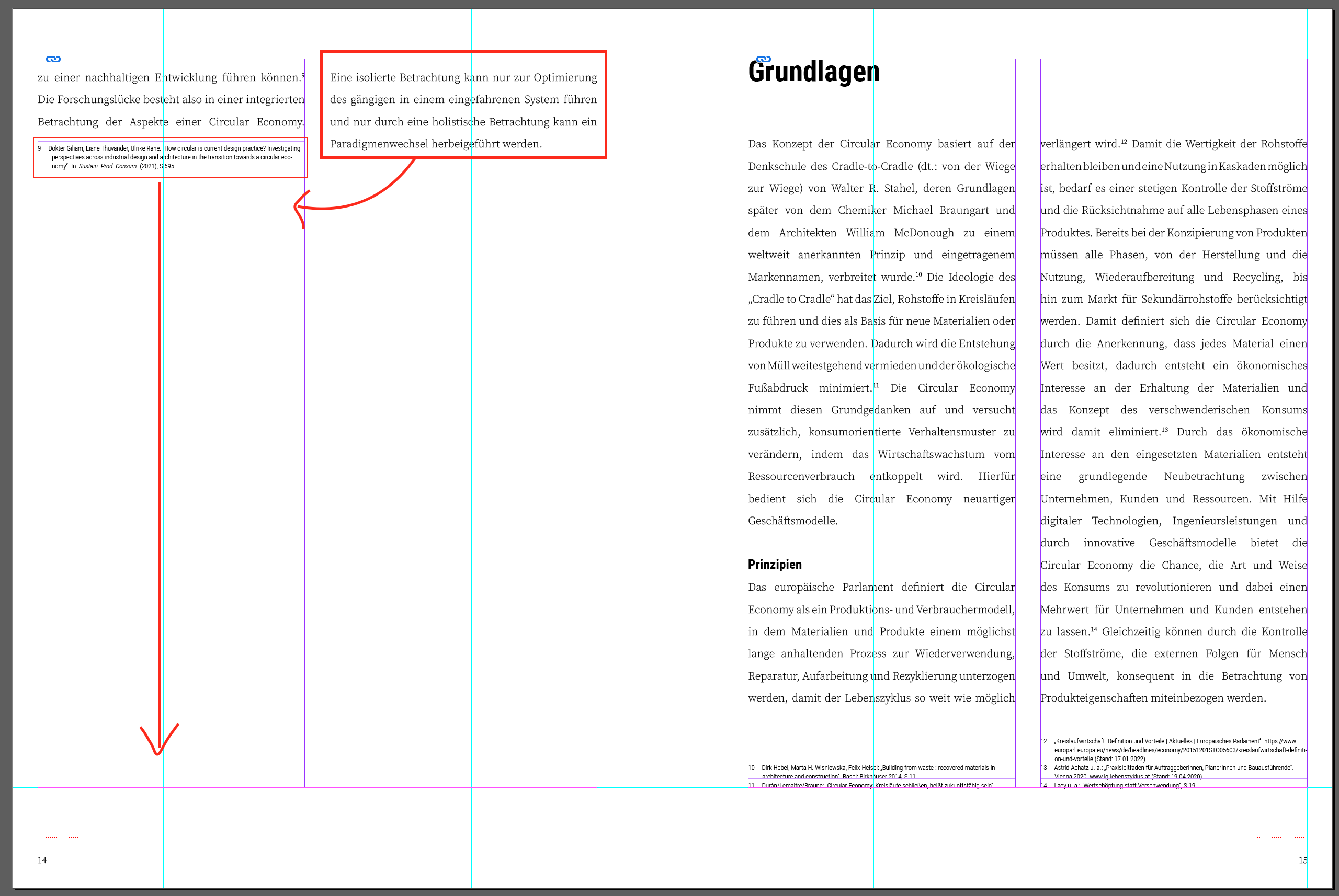 Columns and text formatting, footnote position - Adobe Product ...