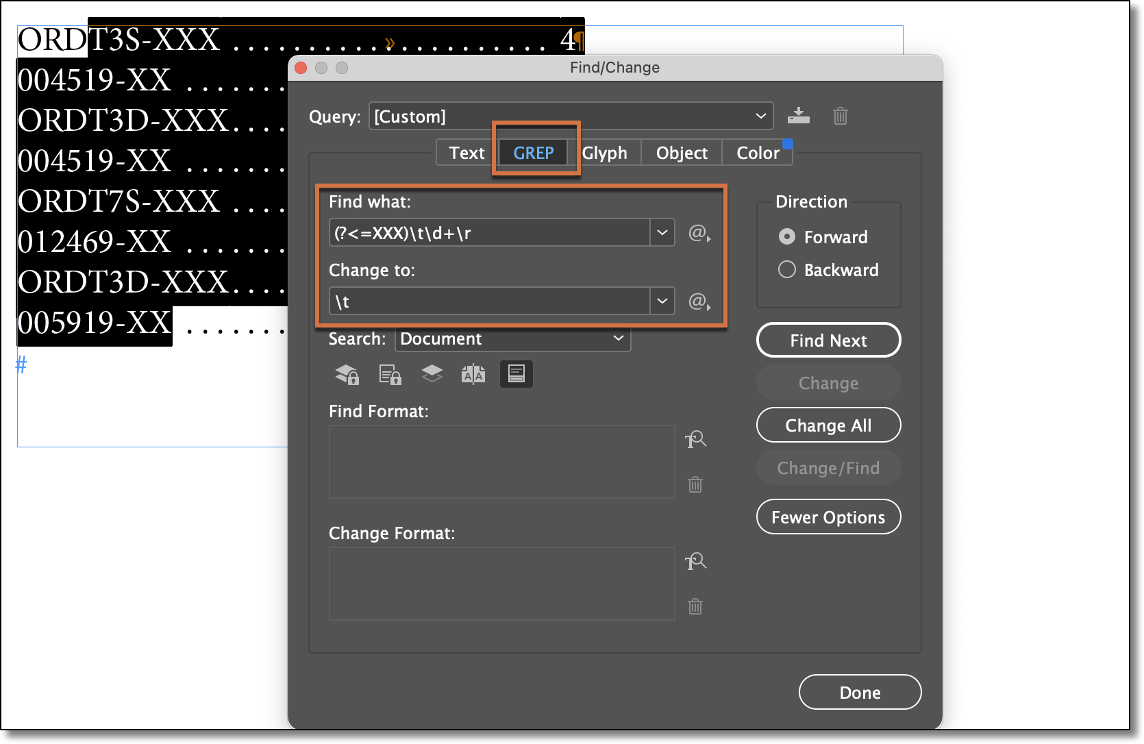 InDesign TOC Run-in - Using one line - Adobe Product Community - 12712136