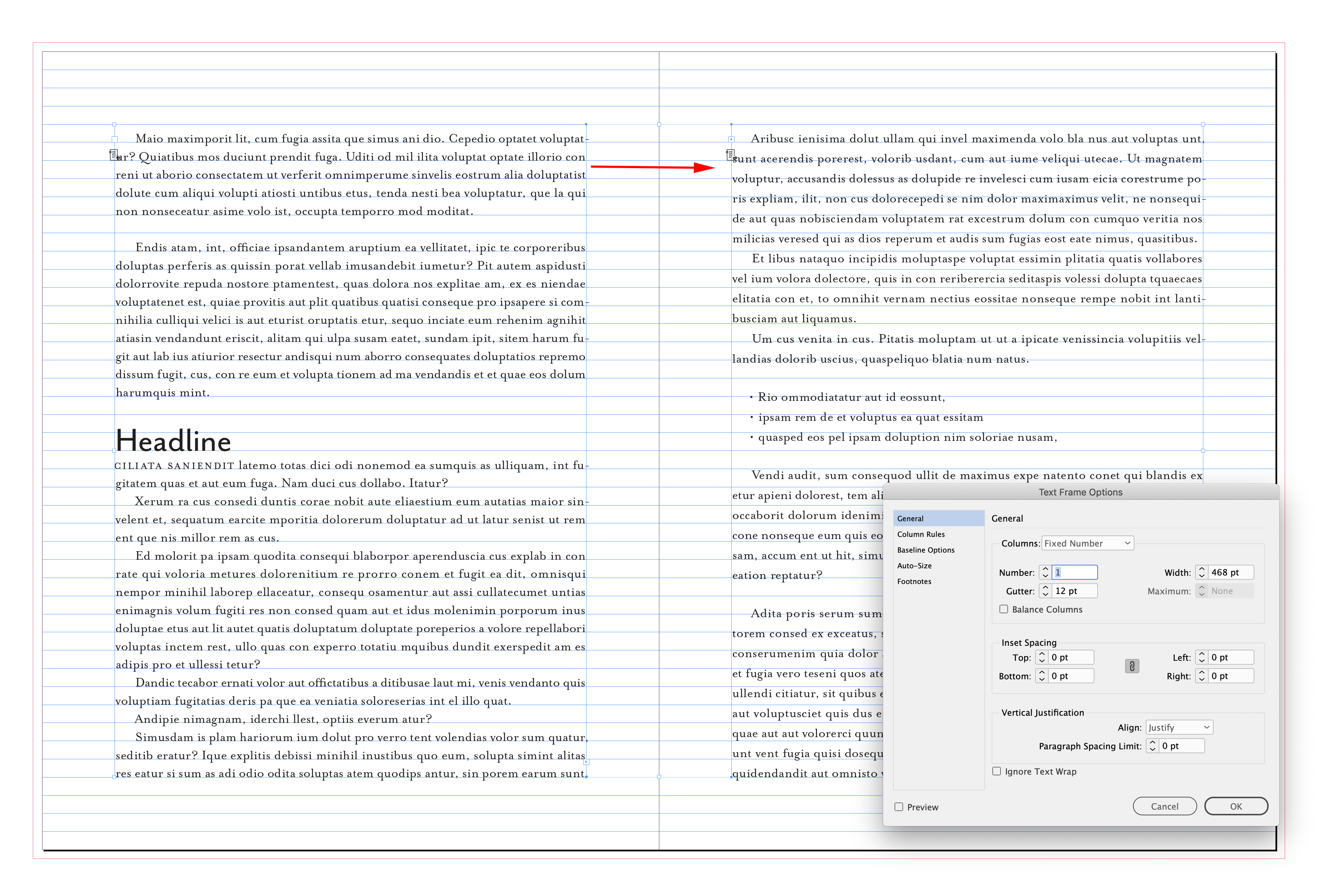 Aligning end of paragraphs across spreads - Adobe Product Community ...