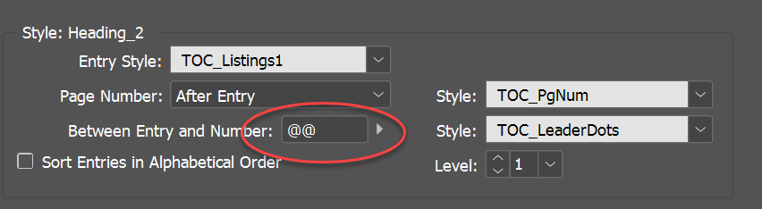 InDesign TOC Run-in - Using one line - Adobe Product Community - 12712136