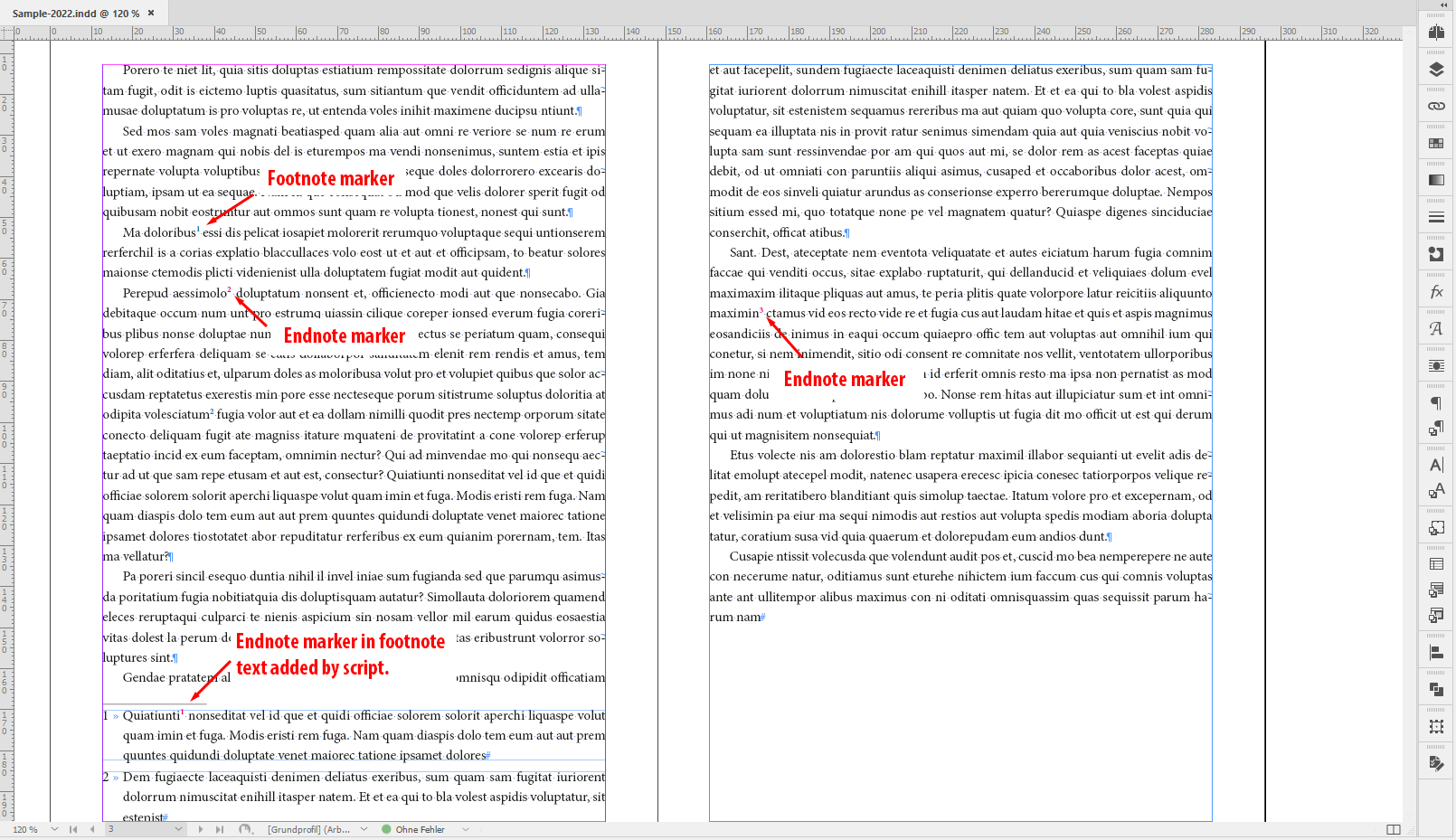 Solved: Continuous Endnotes/footnotes within a book file..... - Adobe ...