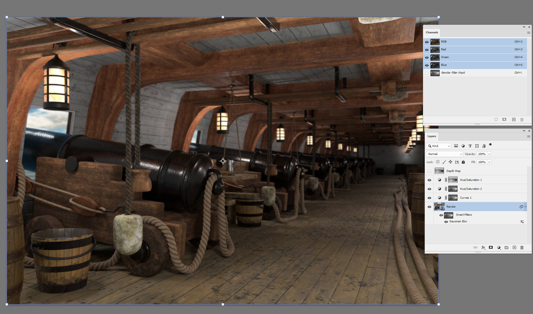 changing the depth information in Photoshop render... - Adobe Product ...