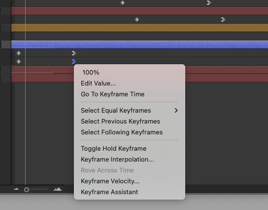 Keyframe Assistant missing pulldown arrow - Adobe Community - 12727071